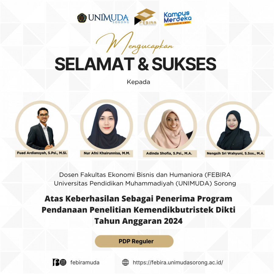 Dosen Fakultas Ekonomi Bisnis dan Humaniora UNIMUDA Sorong Raih ...